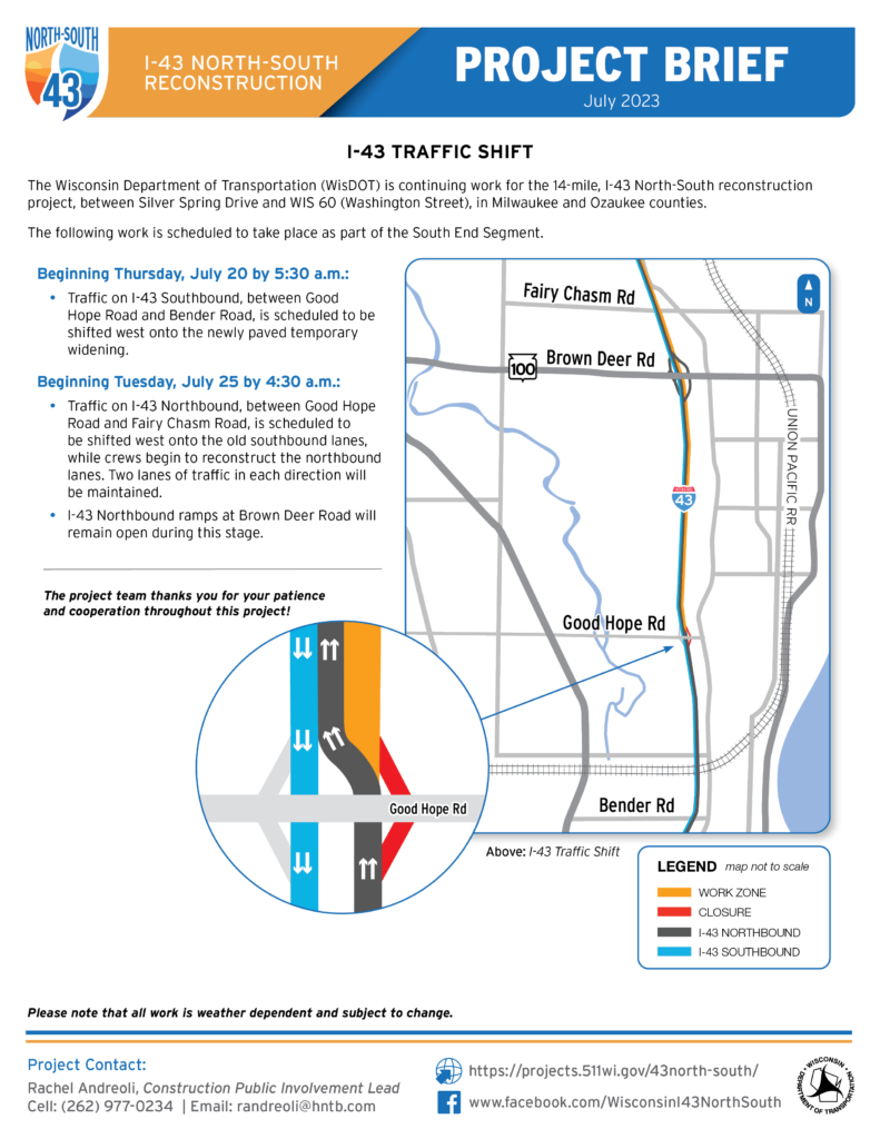 I-43 NORTH-SOUTH (Glendale to Grafton) – Milwaukee and Ozaukee Counties
