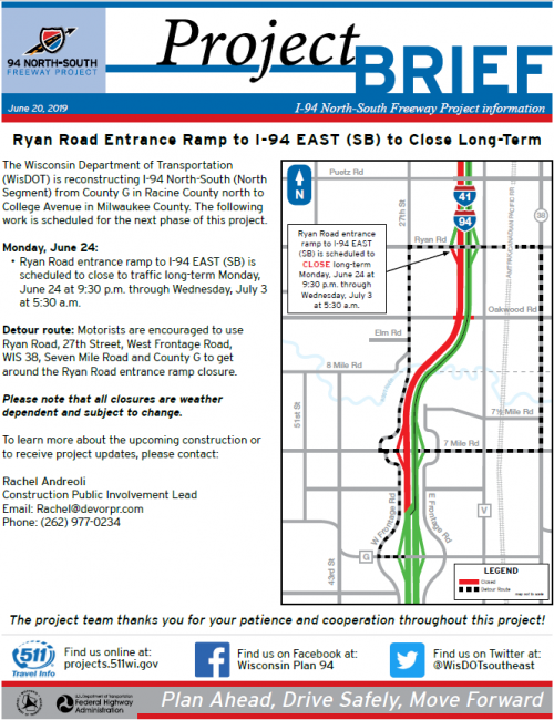 Ryan Road Interchange – I-94 North-South Freeway Project