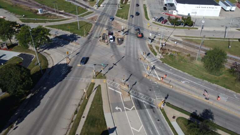 US 51 intersection (5 points intersection) – (Center Ave, Milwaukee St, Court St, and Centerway ...