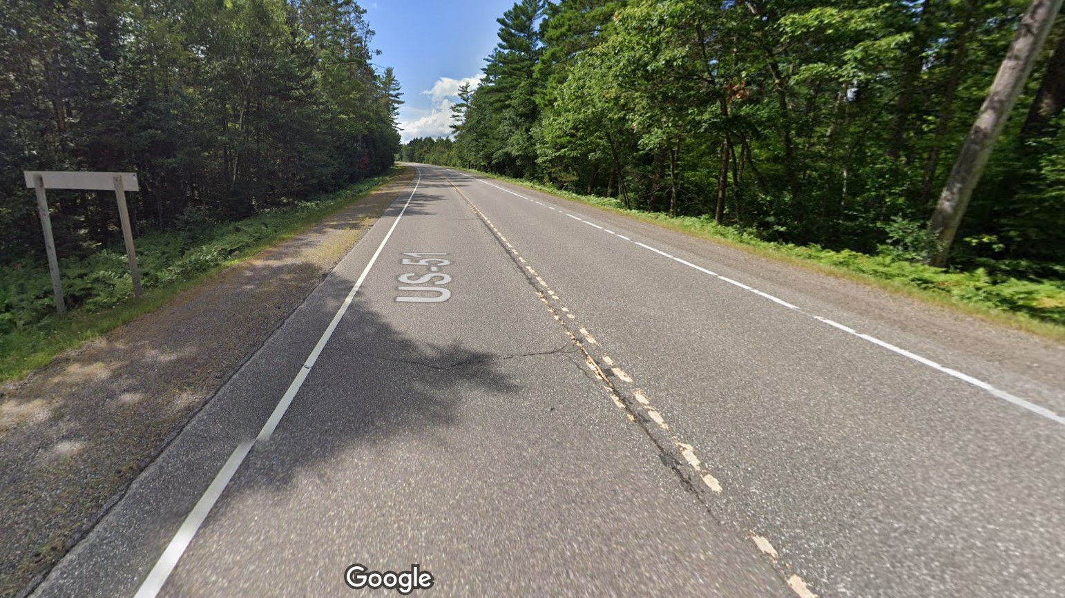 US 51, County W to Weber Creek Bridge – Vilas and Iron County